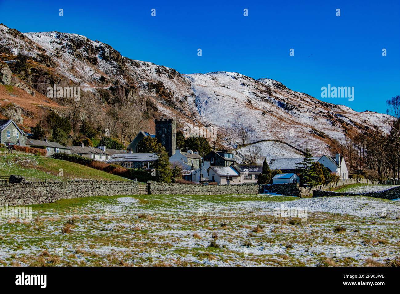 Beautiful village of Chapel Stile, Lake District National Park, Cumbria ...