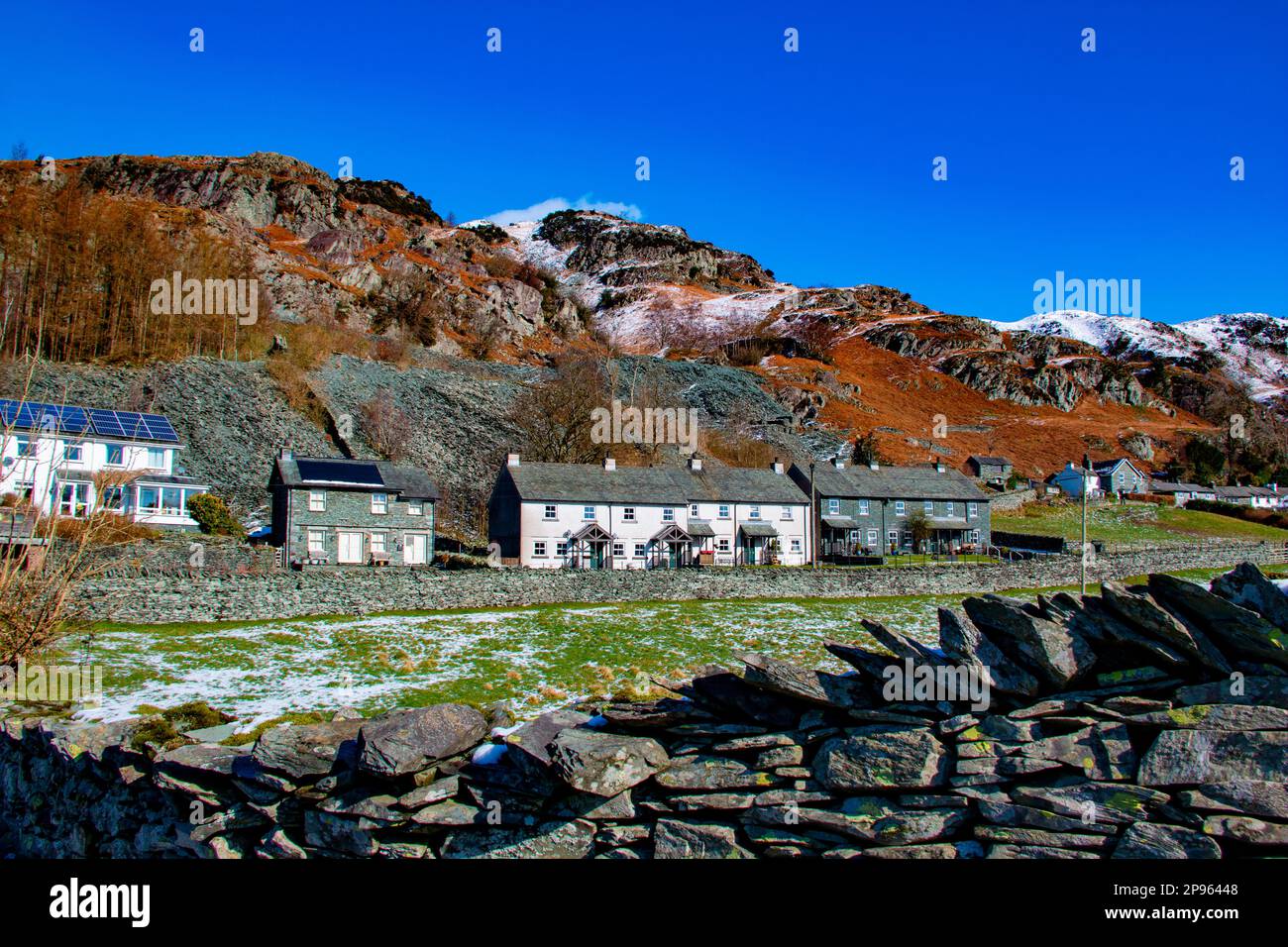 Beautiful village of Chapel Stile, Lake District National Park, Cumbria ...