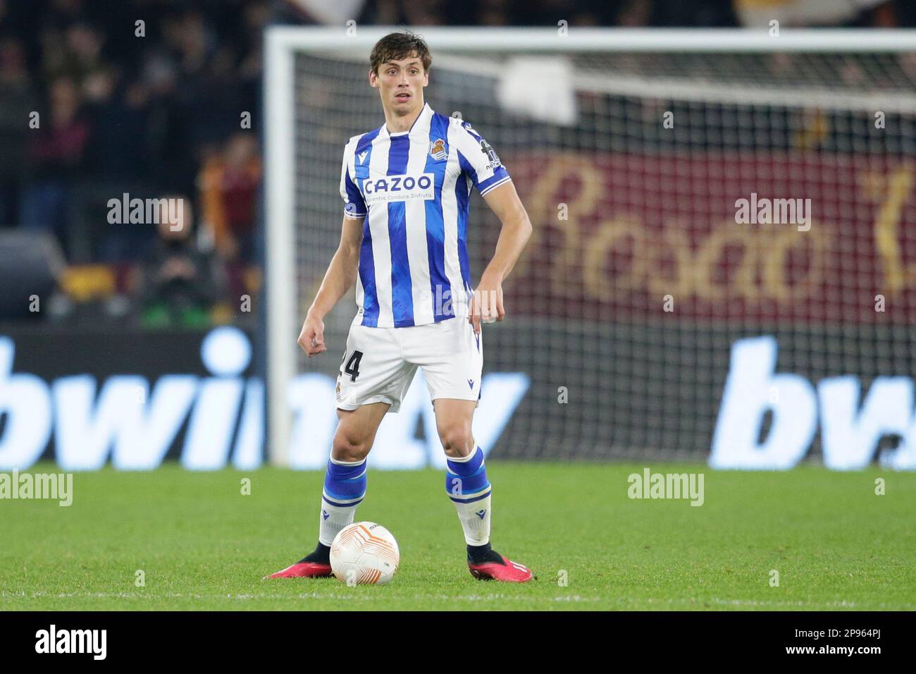 Real Sociedad's French defender Robin Le Normand controls the ball ...