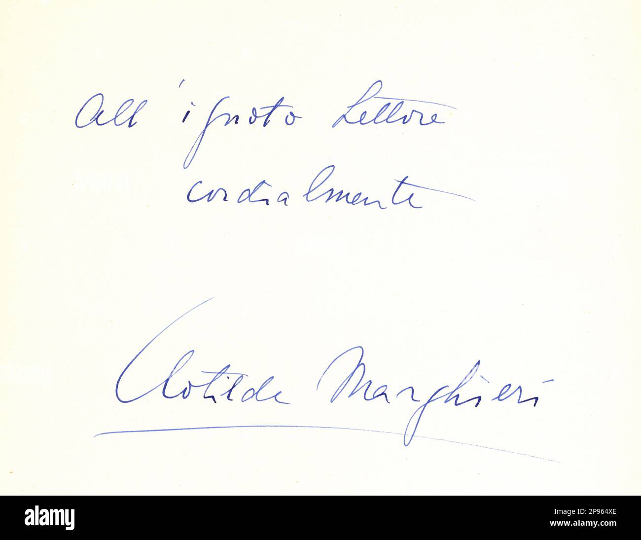 Autografo hi-res stock photography and images - Alamy