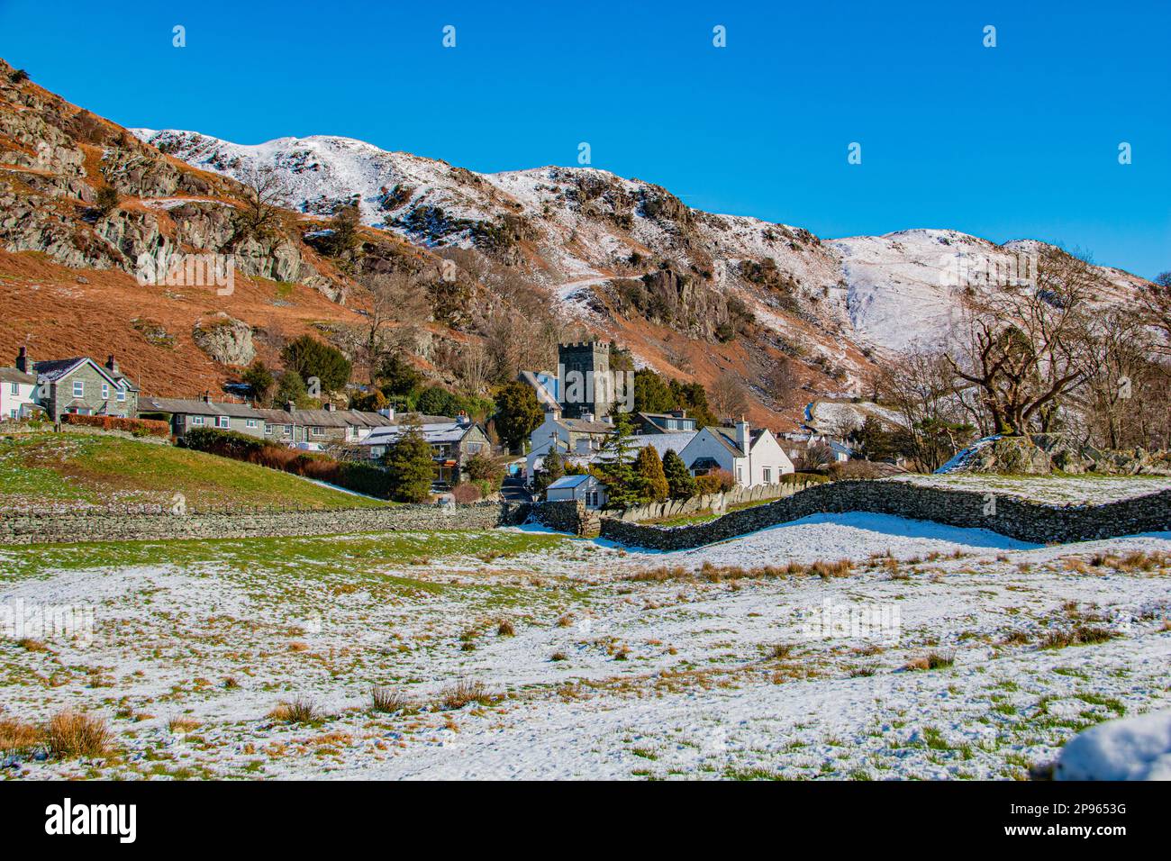 Beautiful village of Chapel Stile, Lake District National Park, Cumbria ...