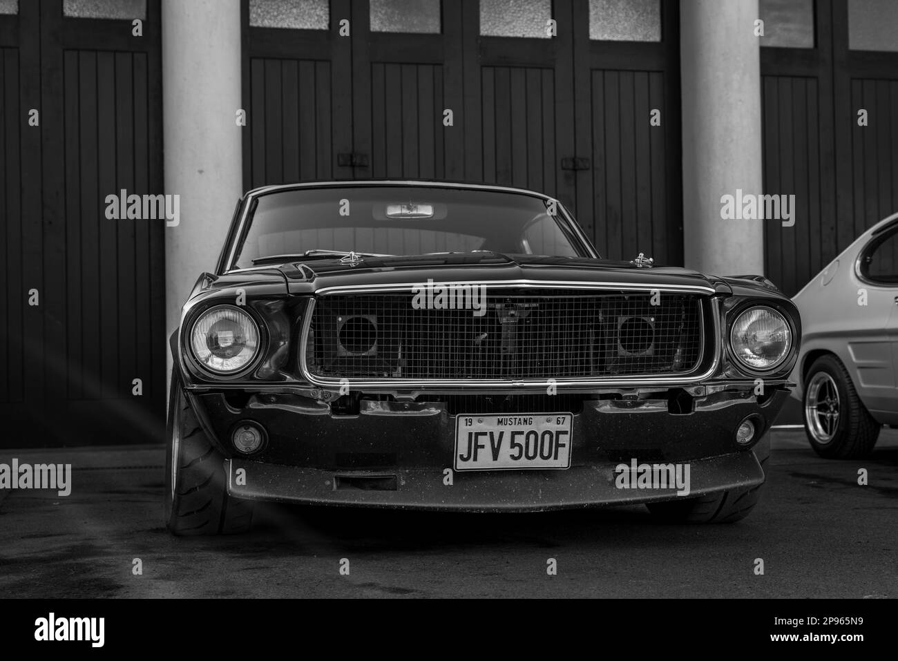 1967 Ford Mustang ‘JFV 500F’ on display at the Ford assembly held at ...