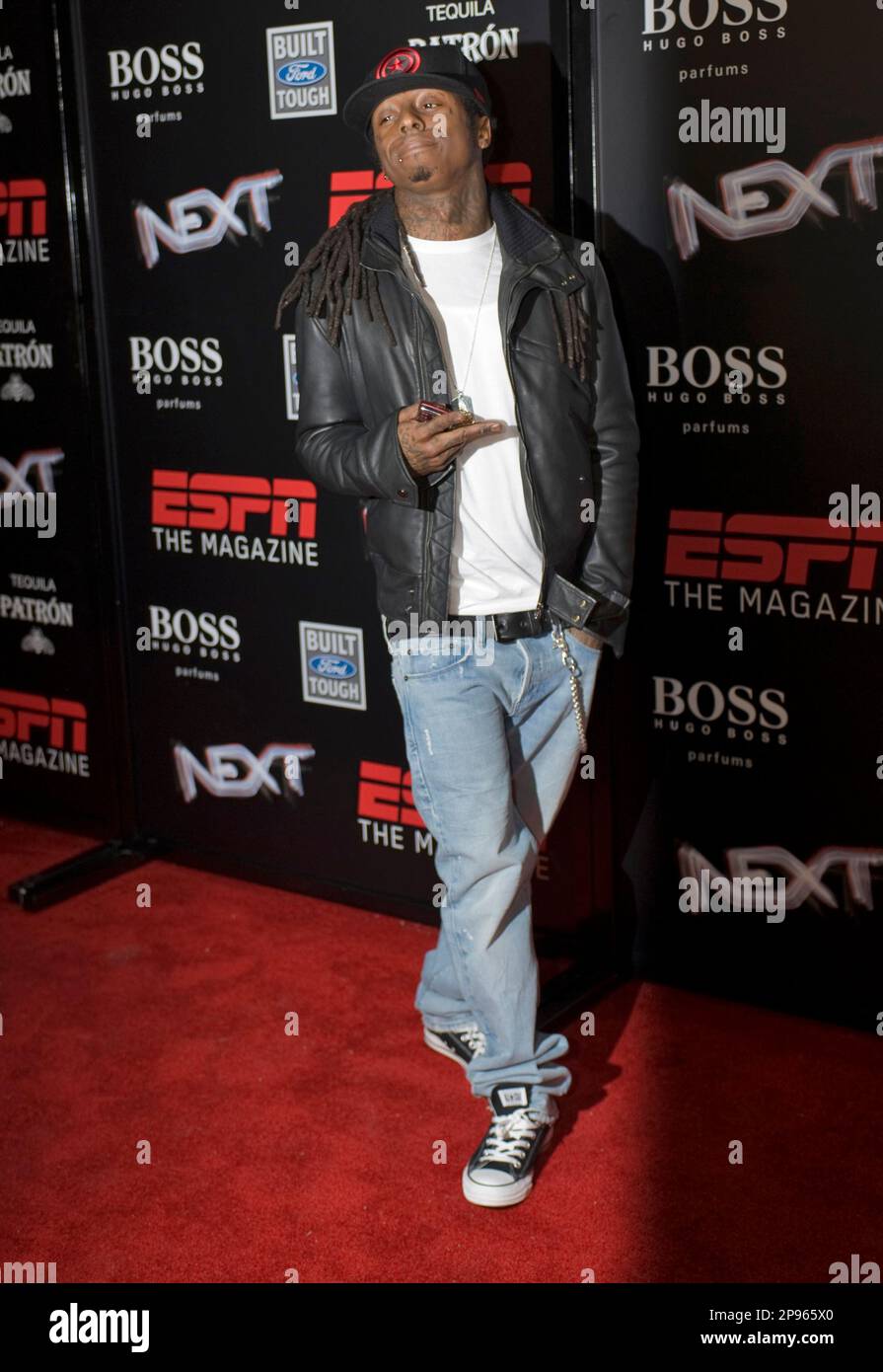 Rapper Lil Wayne arrives on the red carpet for the ESPN Next Big ...