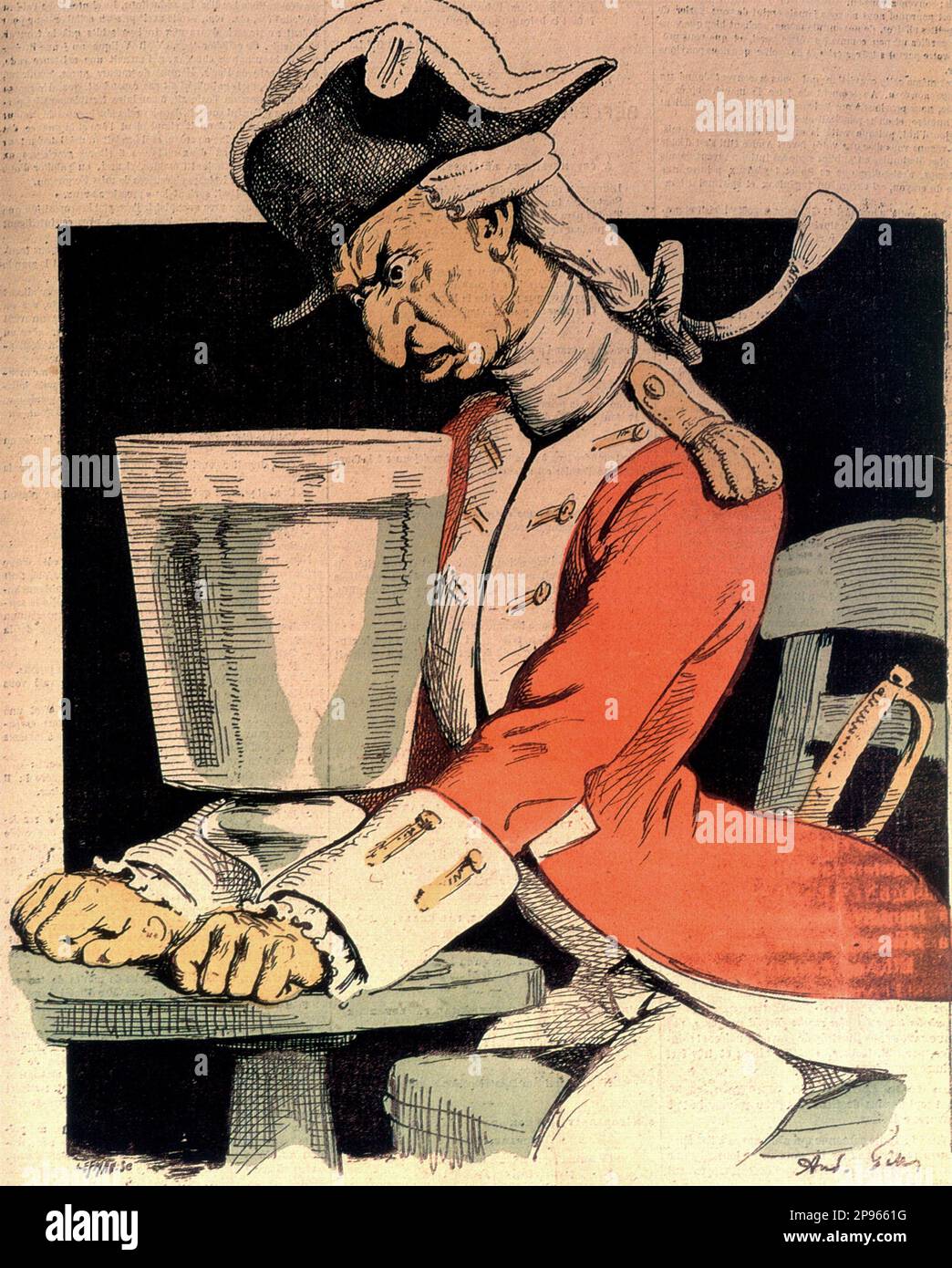 The artist André GILL spoofed the military appetite for absinthe in the ...