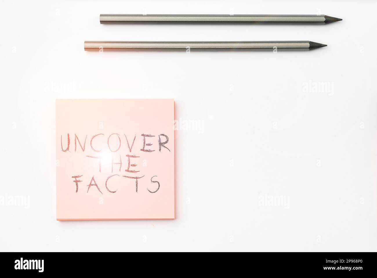 Text sign showing Uncover The Facts. Internet Concept Find the truth ...