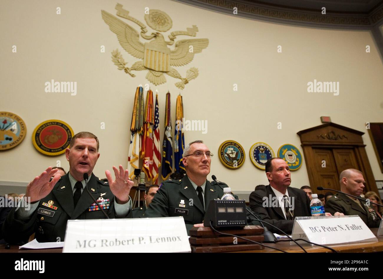 From left, Army Assistant Deputy Chief of Staff Maj. Gen. Robert Lennox ...