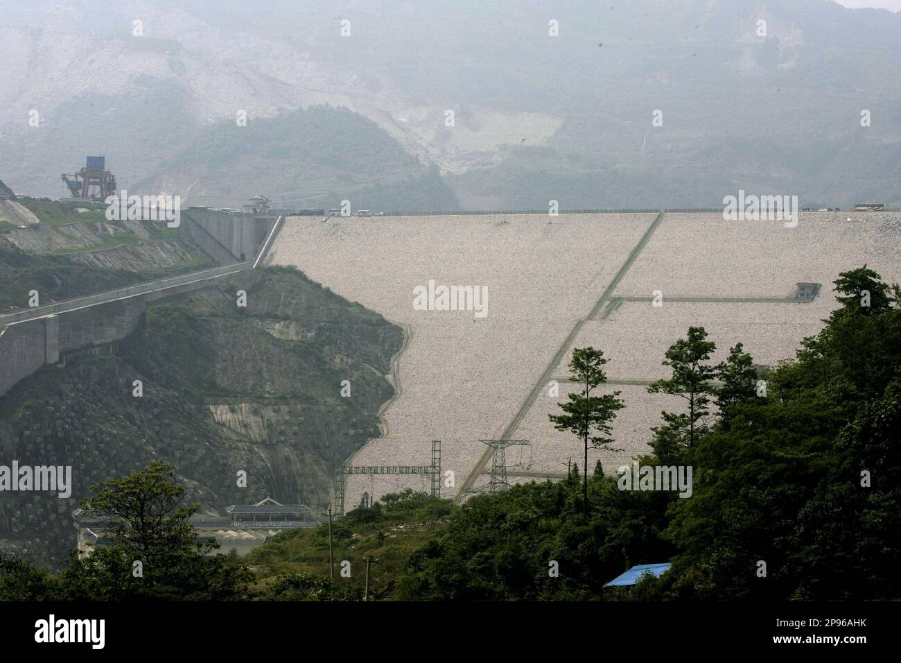 ** FILE ** In this May 15, 2008 file photo, a view of the Zipingpu Dam ...