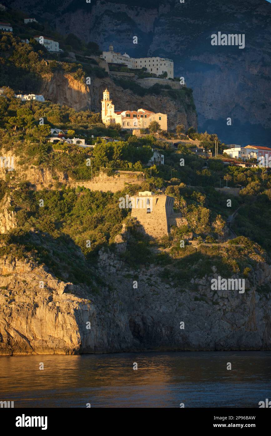 Saracen tower on the Amalfi coast, Italy Views of the Amalfi coast from ...