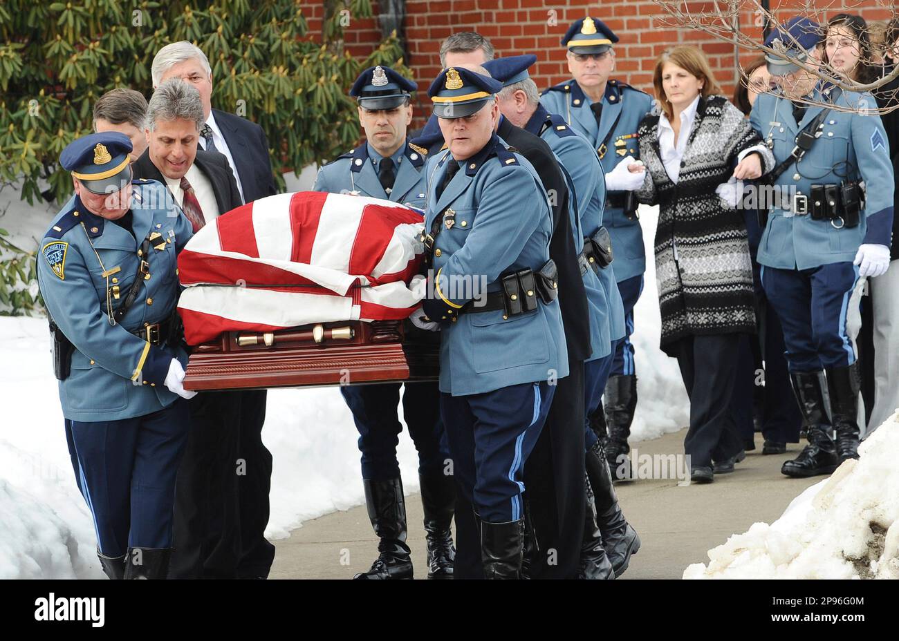 Caroline Cashin, back center, wife of deceased Massachusetts State ...