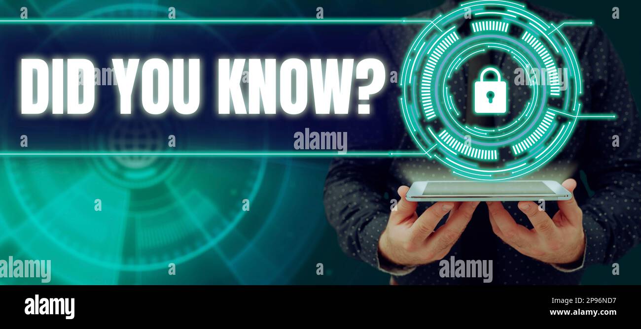 Text showing inspiration Did You Know. Business concept Fun Facts and ...