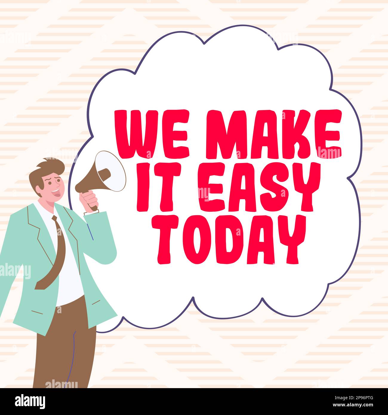 Text sign showing We Make It Easy Today. Concept meaning Offering ...