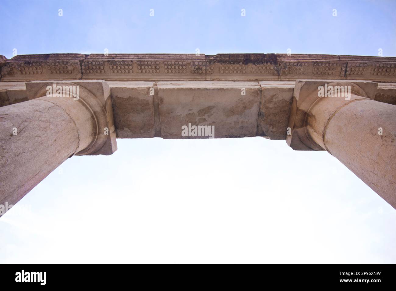 Guttae along the cornice of a collonade in the Forum at Pompeii. Doric ...