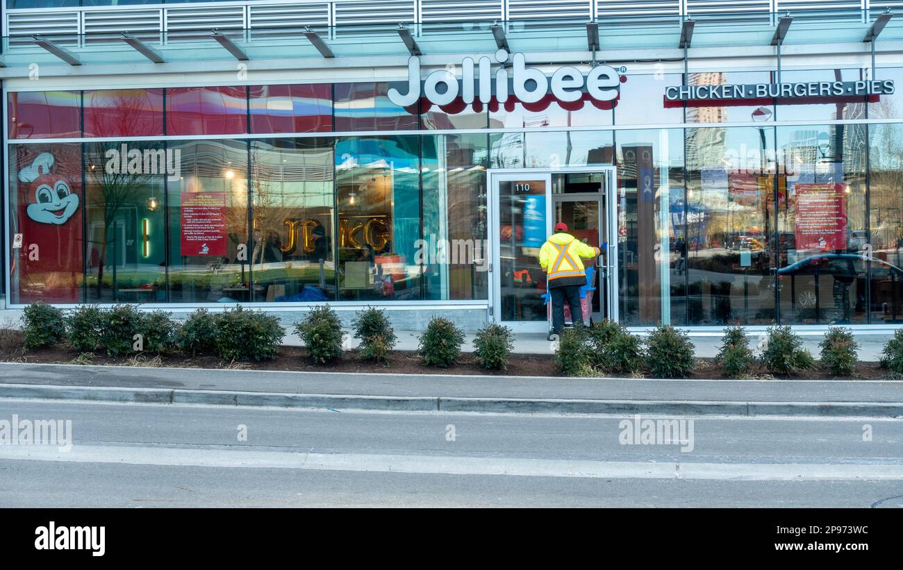 Jollibee storefront of a Filipino fast-food chain restaurant in Surrey ...