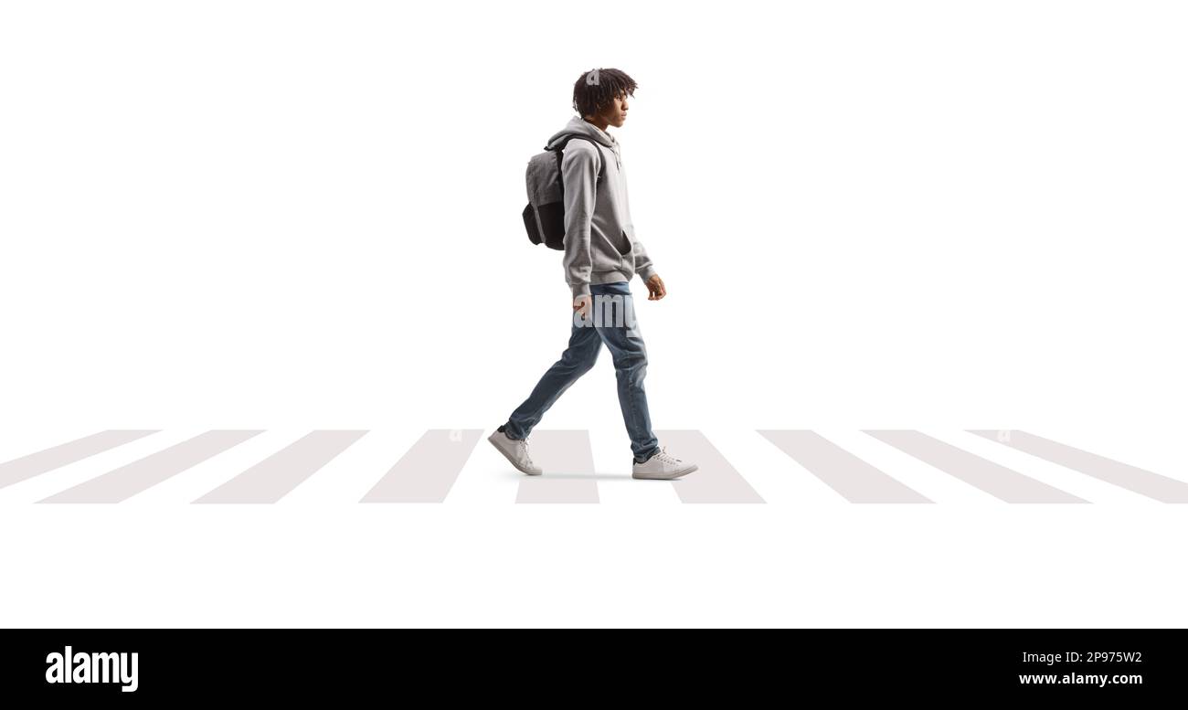 People walking across pedestrian crossing Cut Out Stock Images ...