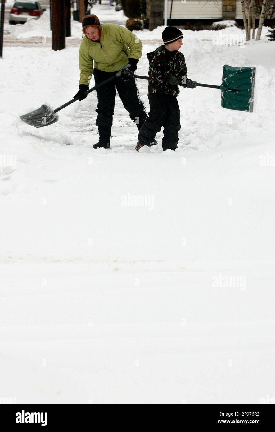 It was team work for mother and son Gretchen Hess, and Alex Hess, 7, as ...