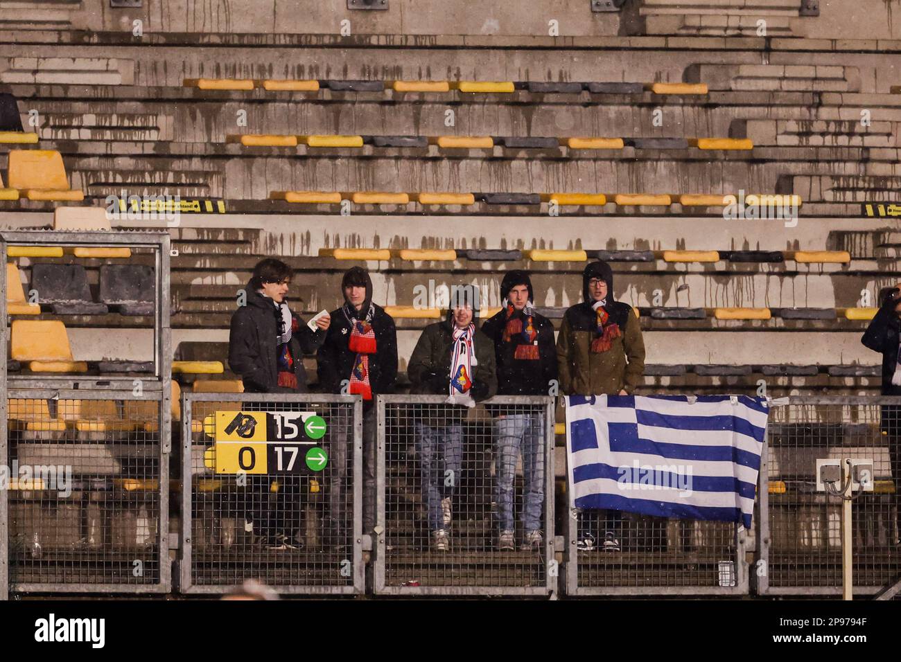 KERKRADE, NETHERLANDS - MARCH 10: Greek fans during the Dutch ...