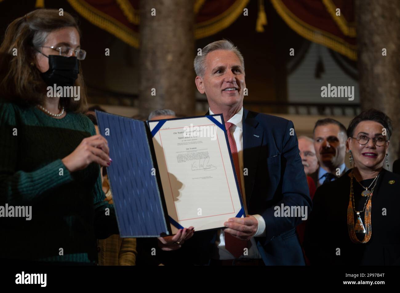 House Speaker Kevin McCarthy, R-CA., and Denise Rucker Krepp, a former ...