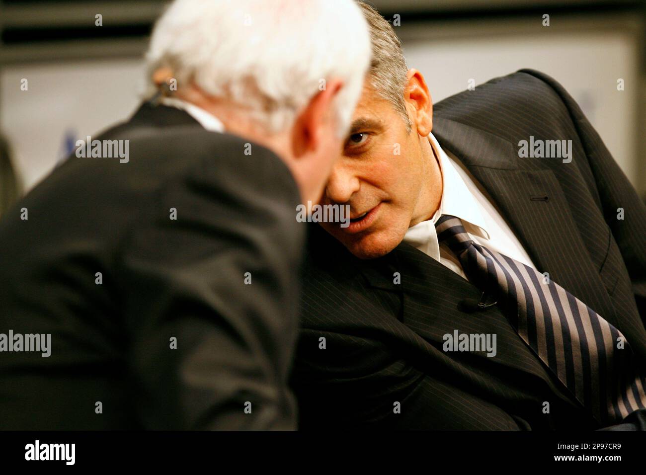 Actor George Clooney, right, joins his father veteran journalist Nick ...