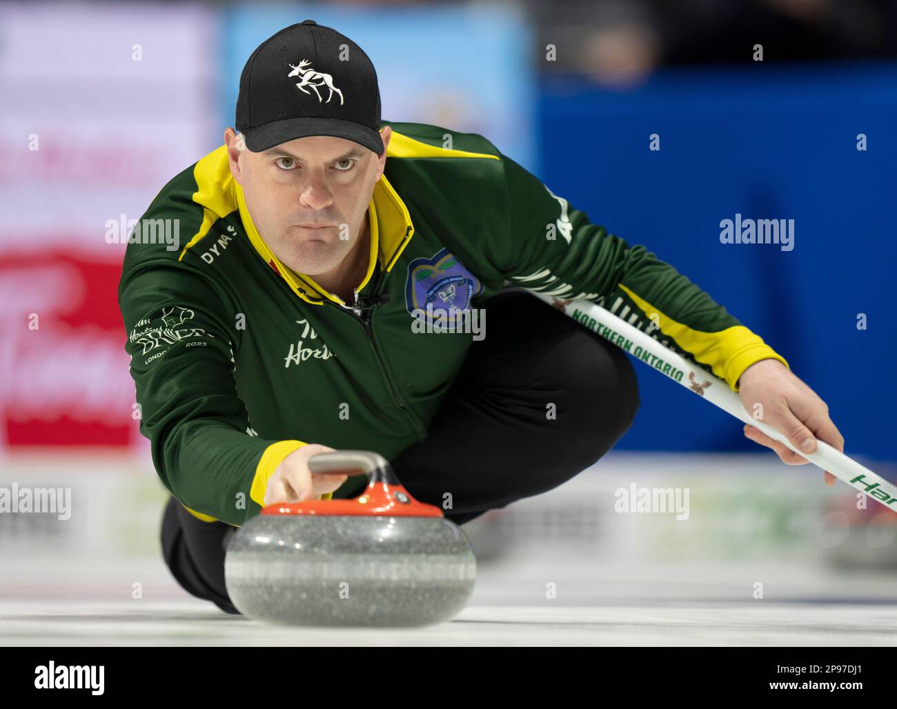 Ontario, Canada. 10th Mar, 2023. Northern Ontario third Darren Moulding ...