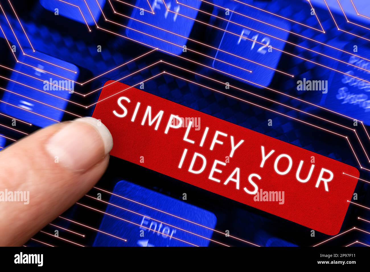 Hand writing sign Simplify Your Ideas. Internet Concept make simple or ...