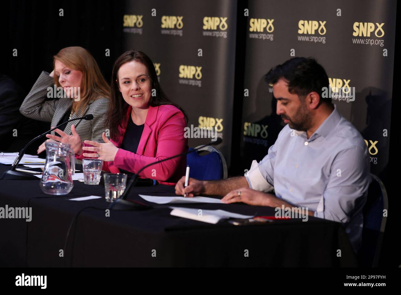 SNP leadership candidate Kate Forbes, speaks during a SNP leadership ...