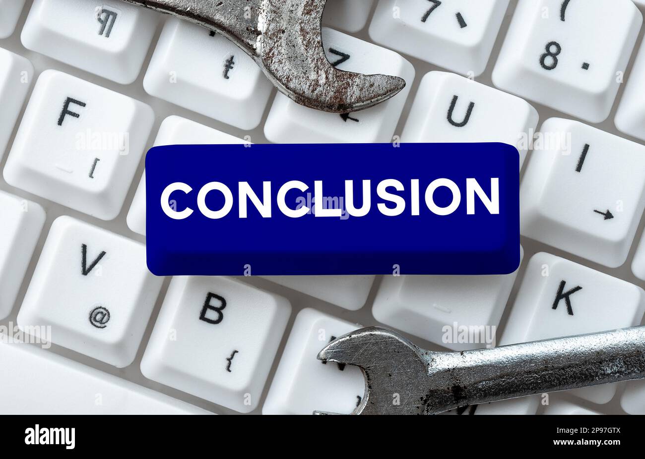 Inspiration showing sign Conclusion. Business showcase Results analysis ...