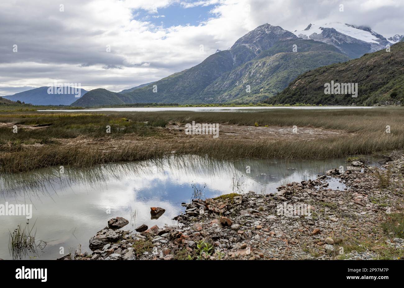 Patagonian landscape along the Carretera Austral between Tortel and ...