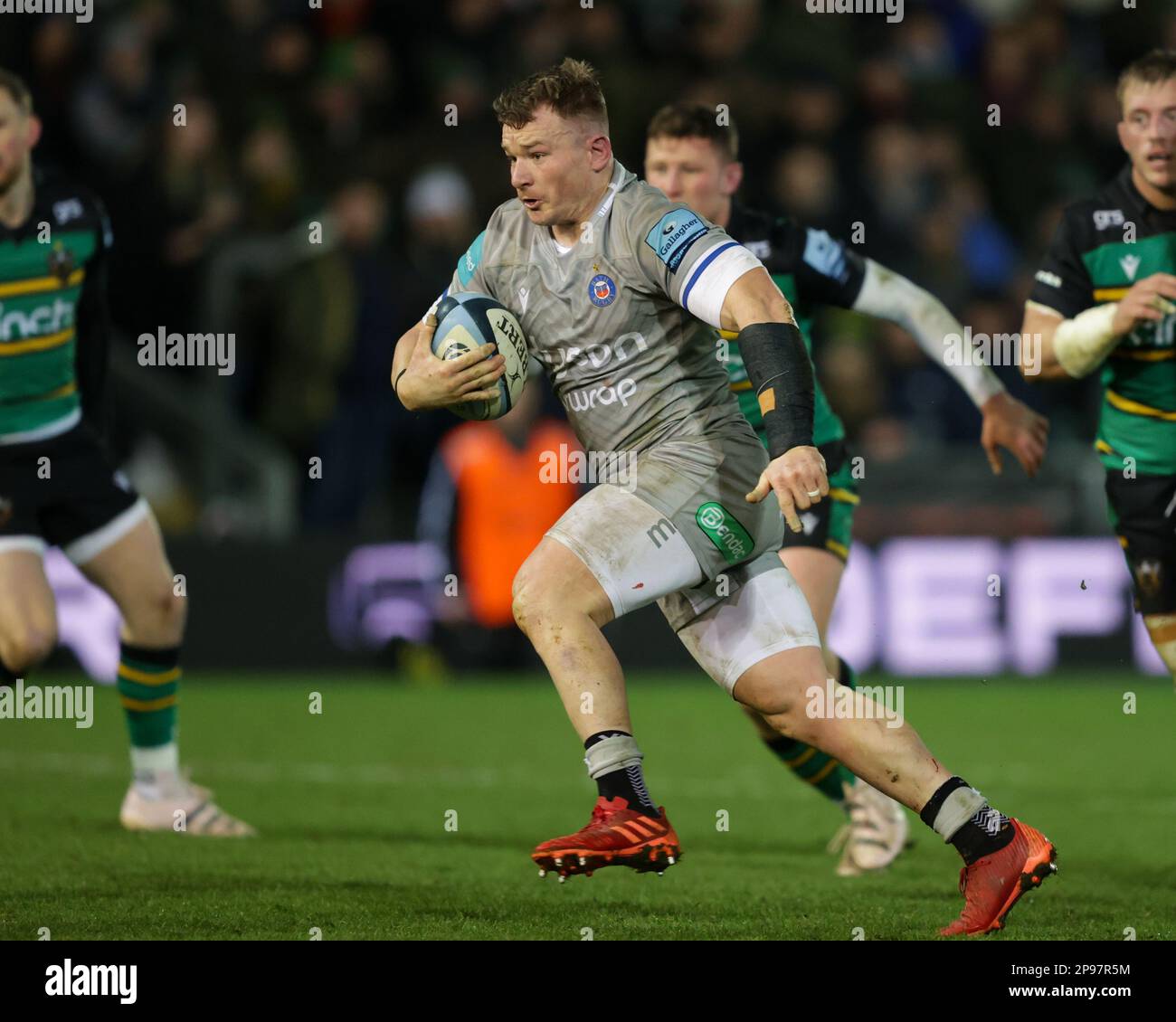 Chris Cloete of Bath Rugby runs with the ball during the Gallagher ...