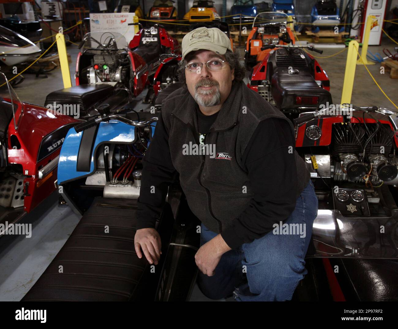 Paul Bernier, owner of the United Sports Antique & Vintage Snowmobile ...