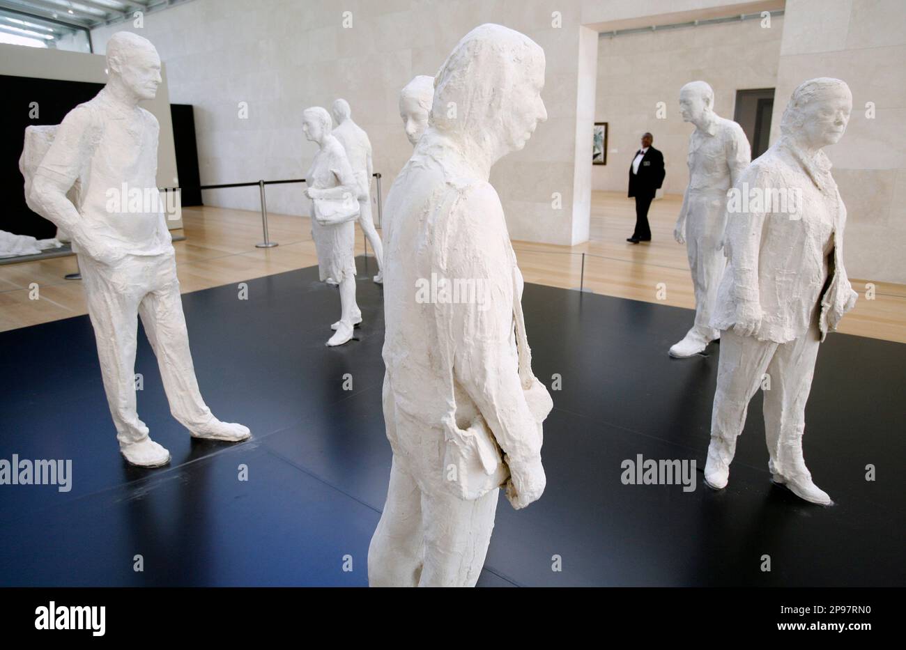 A George Segal installation titled, "Street Crossing", 1992, plaster ...