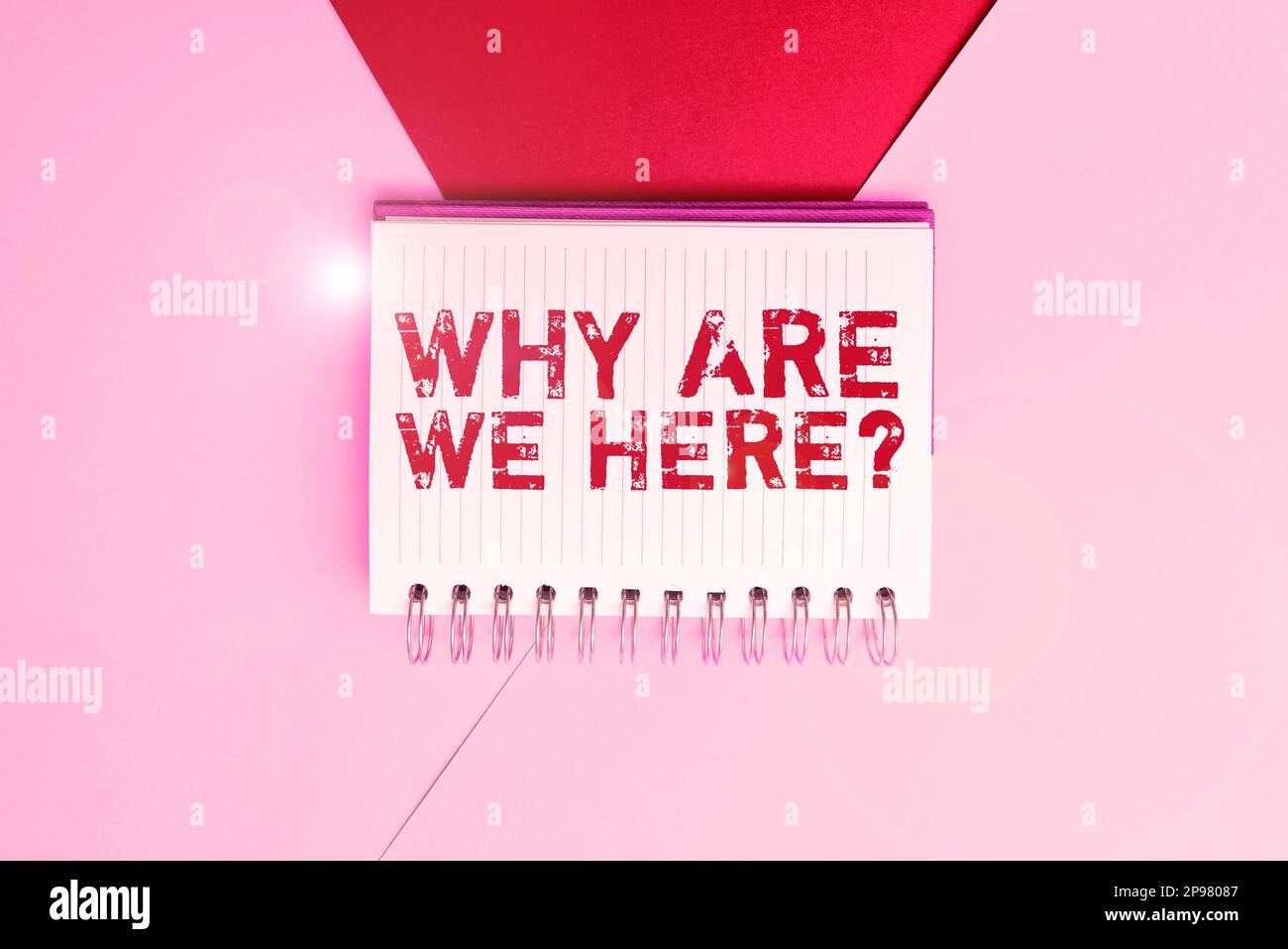 Hand writing sign Why Are We Here. Business concept Reasons to be ...