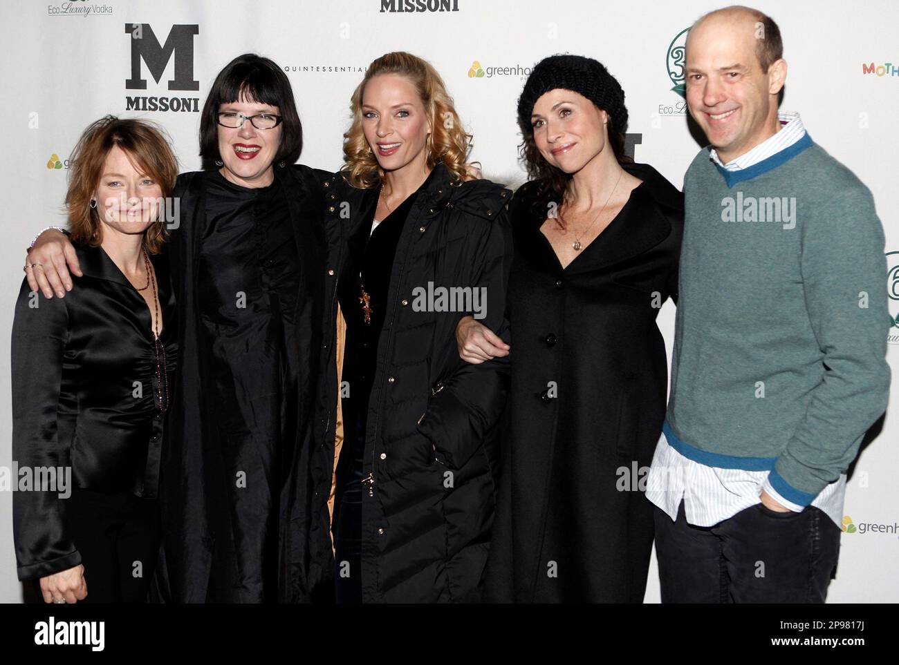 From left, Jodie Foster, writer/director Katherine Dieckmann, Uma Thurman, Minnie Driver, and ...