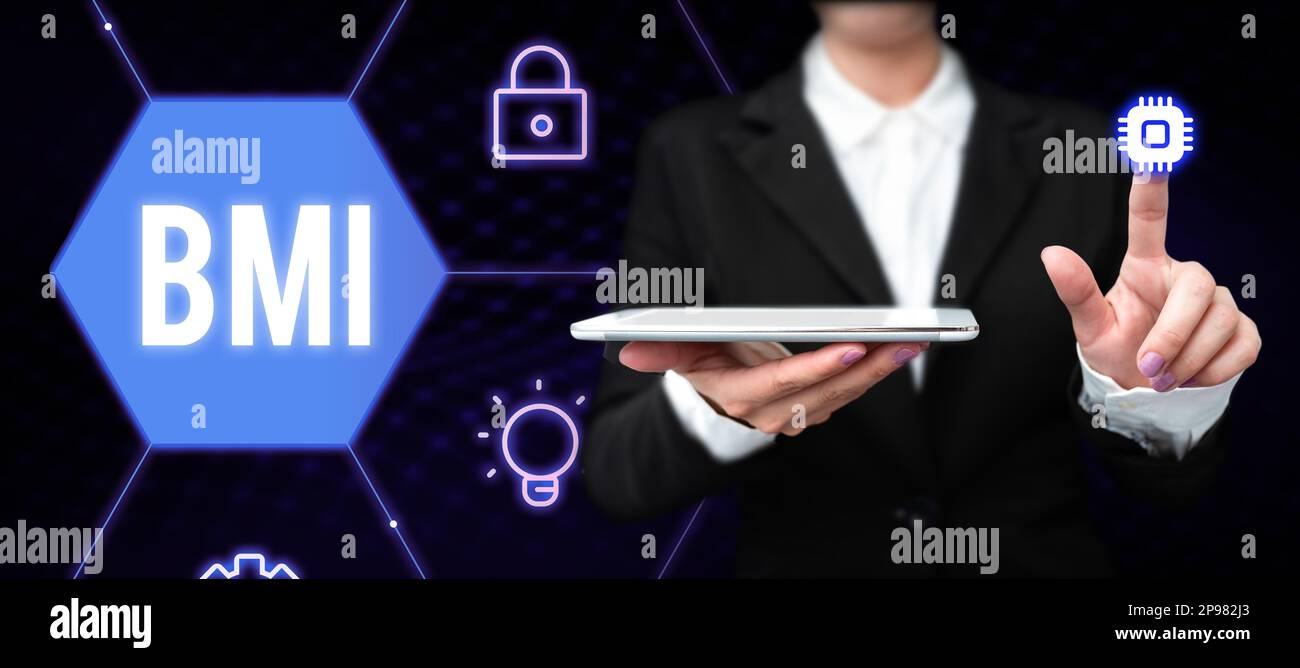 Conceptual caption Bmi. Word Written on Method of estimating body fat ...
