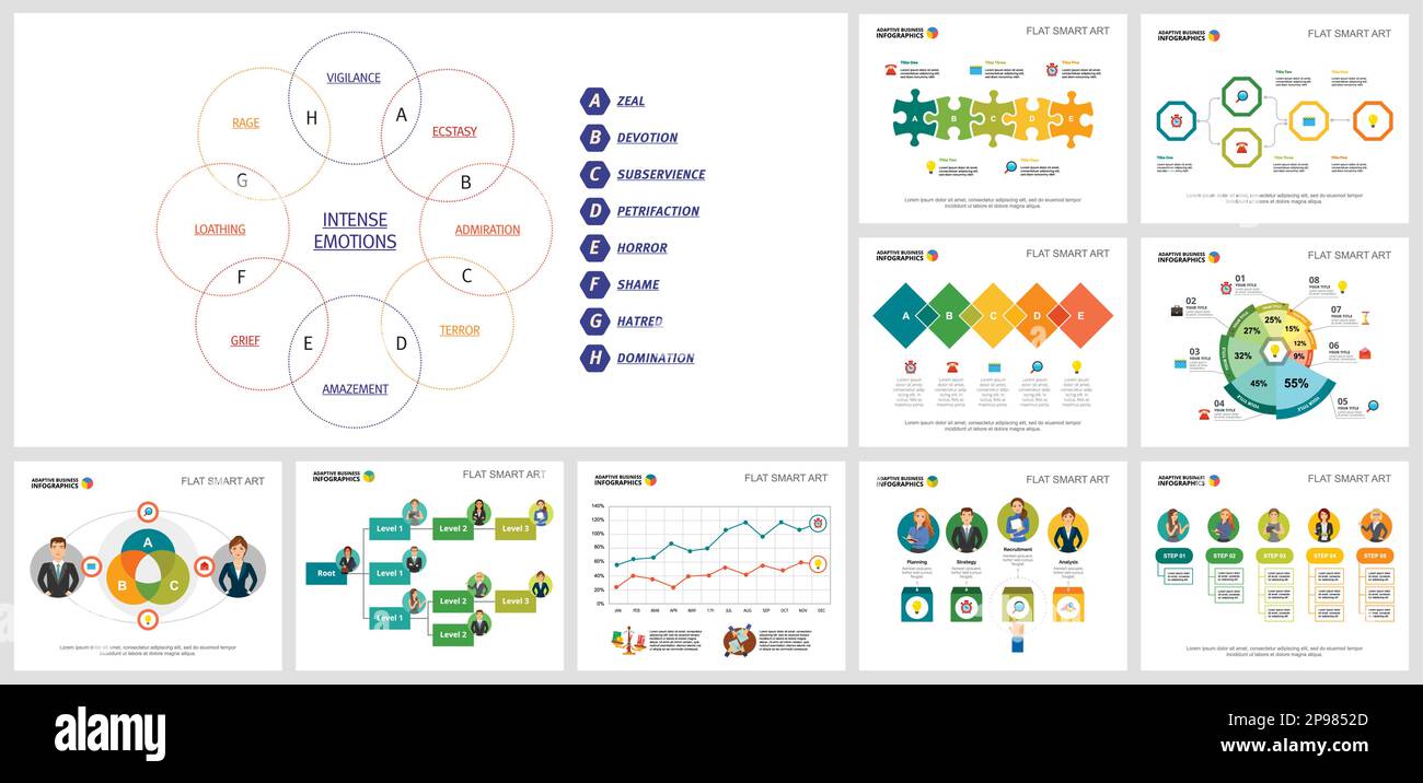 Fantastic colorful diagram template set Stock Vector Image & Art - Alamy
