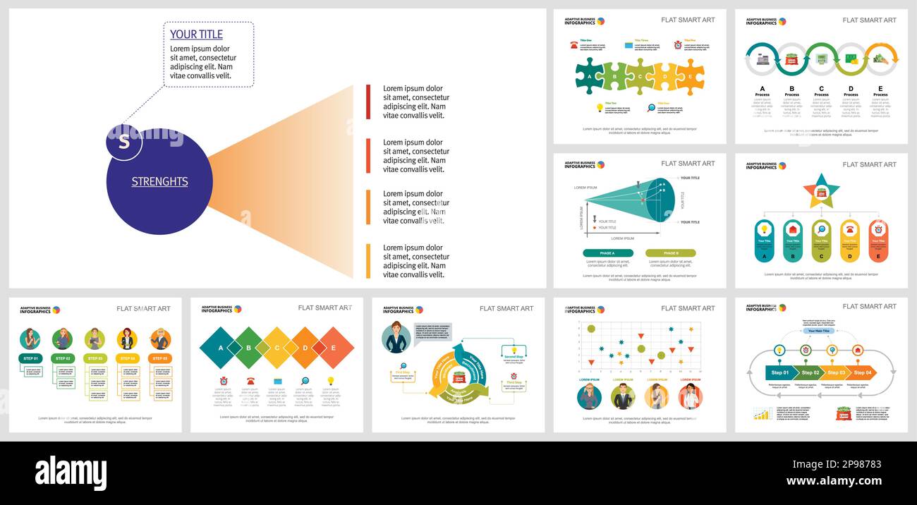 Editorial colorful diagram template set Stock Vector Image & Art - Alamy