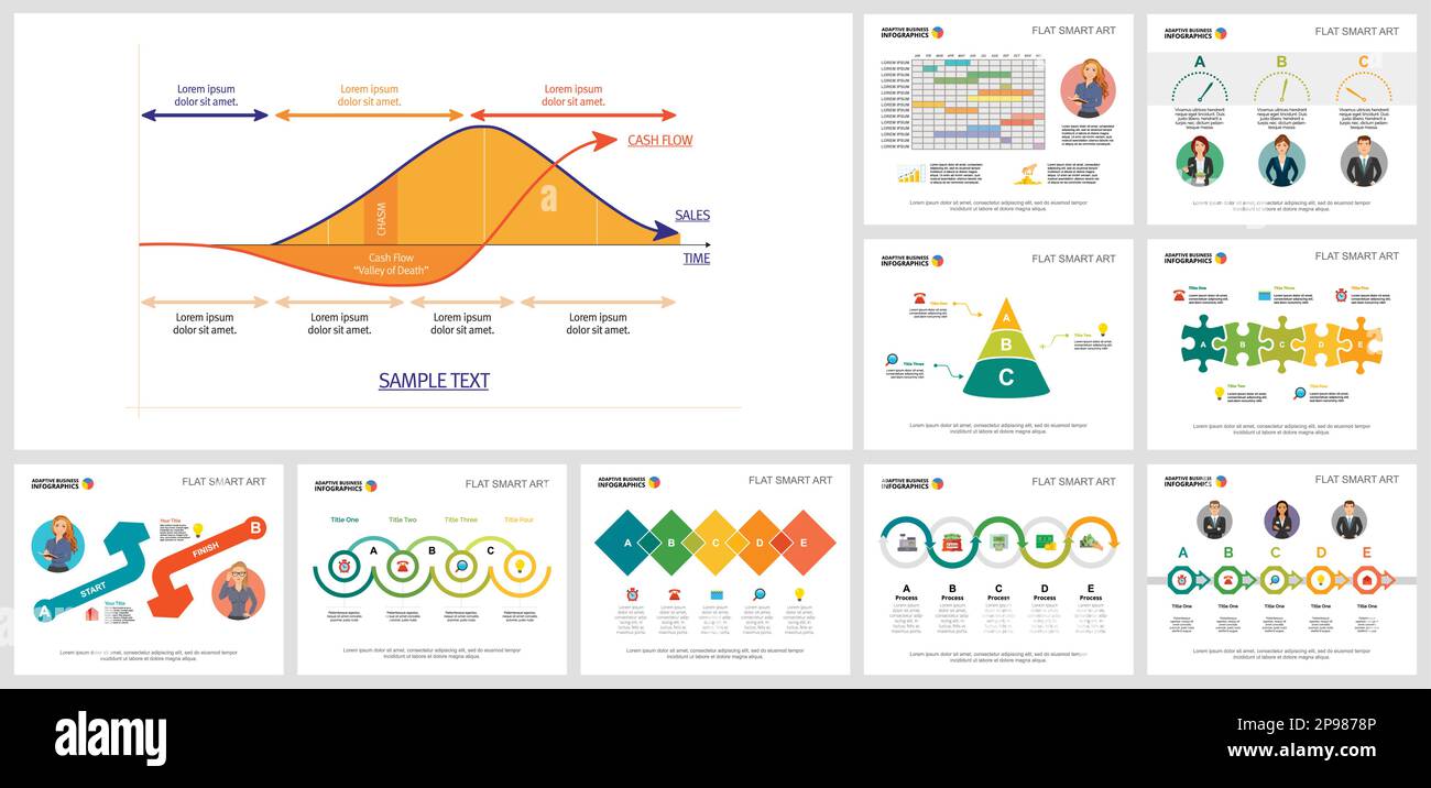 Collage of analysis or marketing concept infographic charts Stock ...
