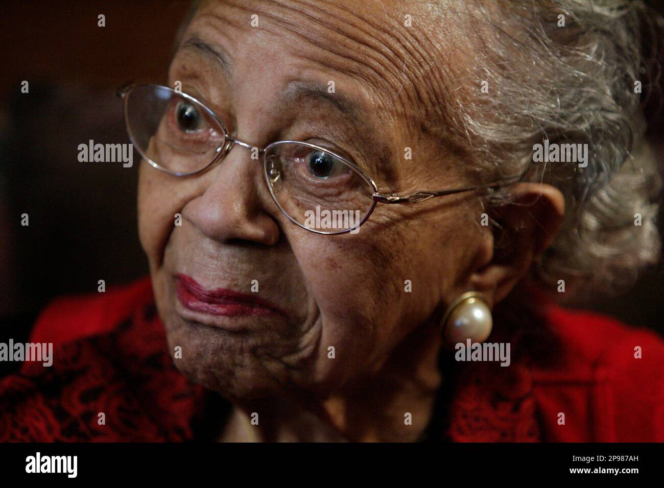 Ann Nixon Cooper, 107, watches the Presidential inauguration of Barack ...