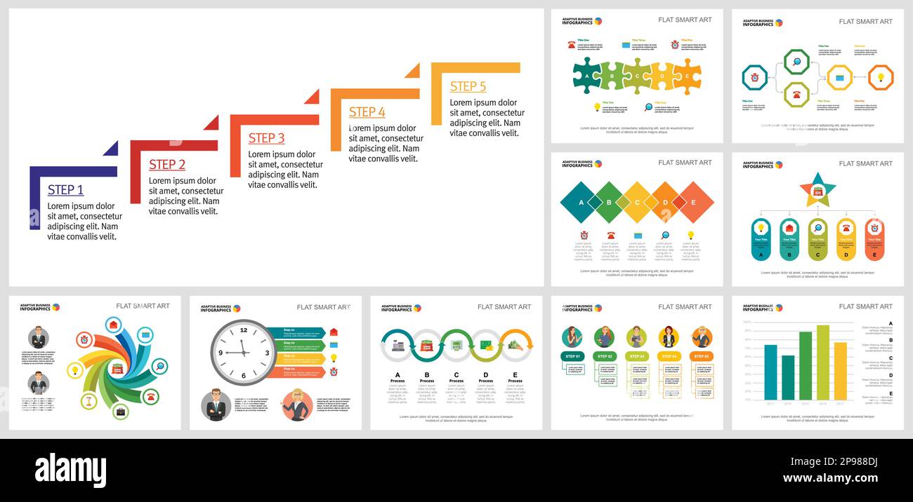 Different colorful diagram template set Stock Vector Image & Art - Alamy