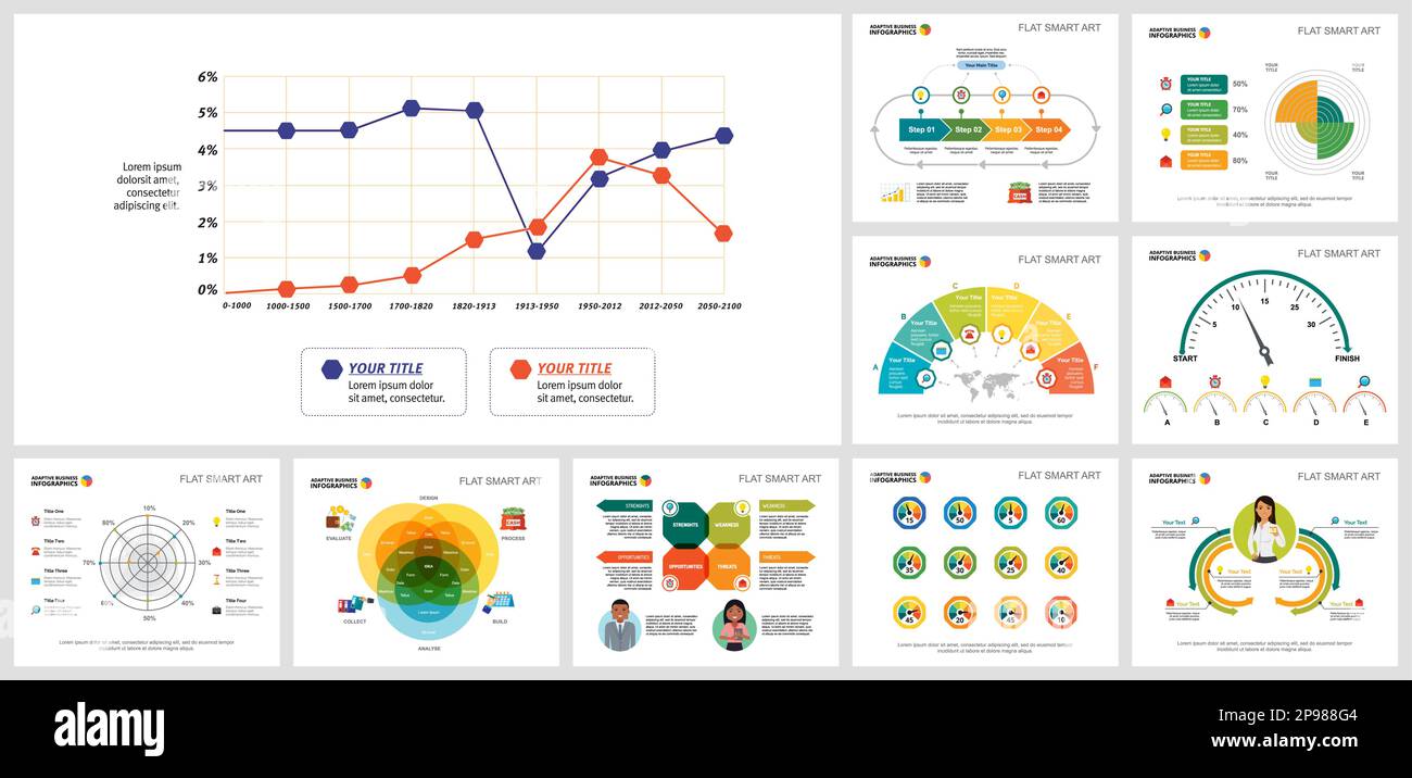 Creative business diagram set for presentation slide Stock Vector Image ...