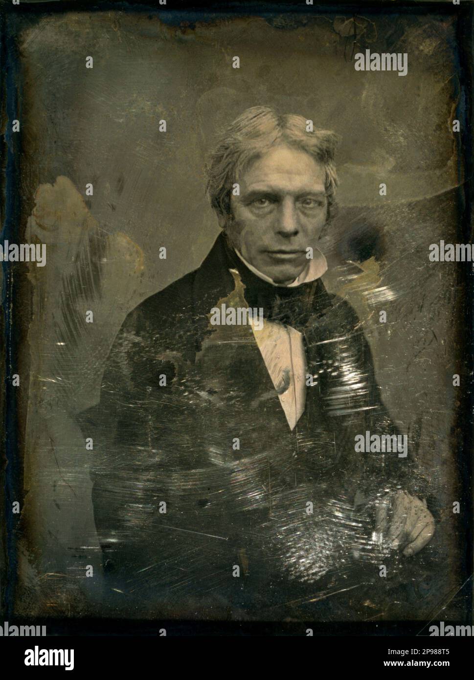 1850 c, GREAT BRITAIN : Daguerreotype portrait of MICHAEL FARADAY ...
