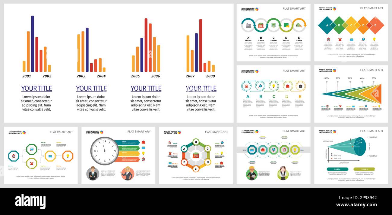 Set of original business infographic charts Stock Vector Image & Art ...