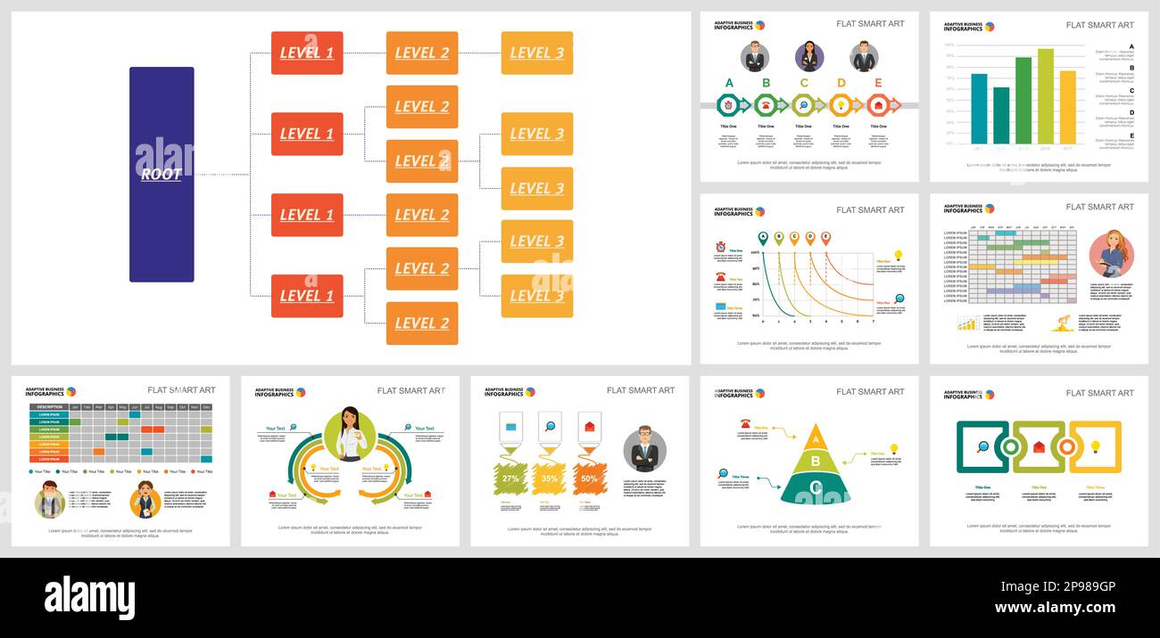 Creative diagram set for presentation slide template Stock Vector Image ...
