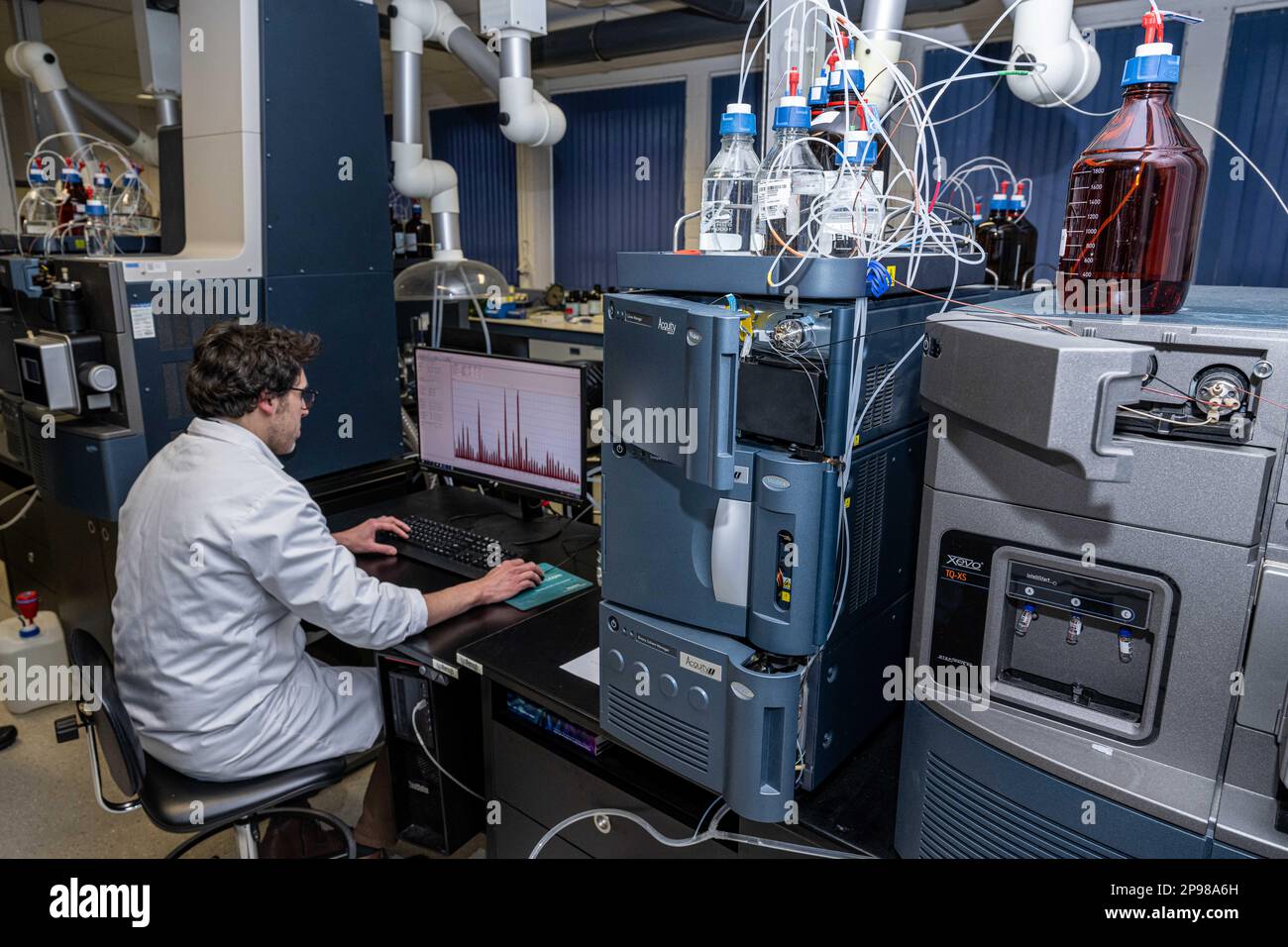 Illustration picture shows and the interior of the forensic laboratory ...