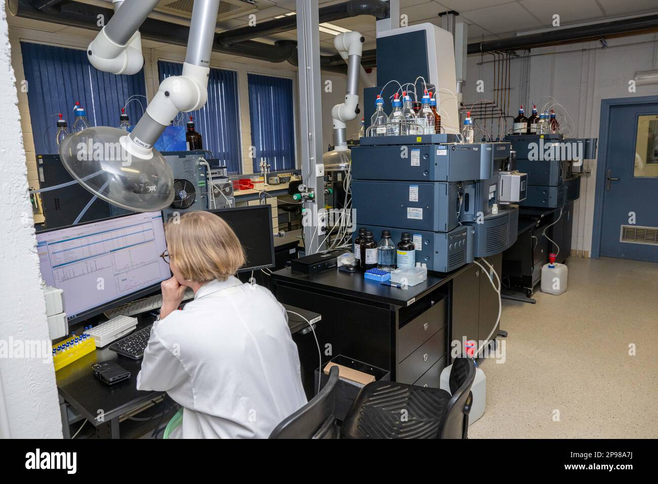 Illustration picture shows and the interior of the forensic laboratory ...