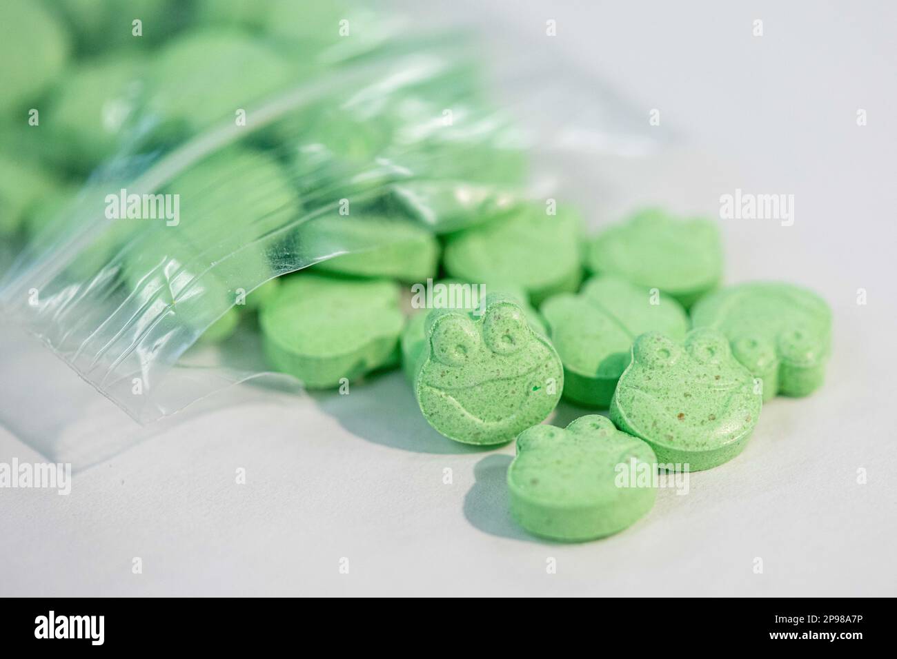 MDMA tablets, also know as XTC are seen during a visit to the new ...