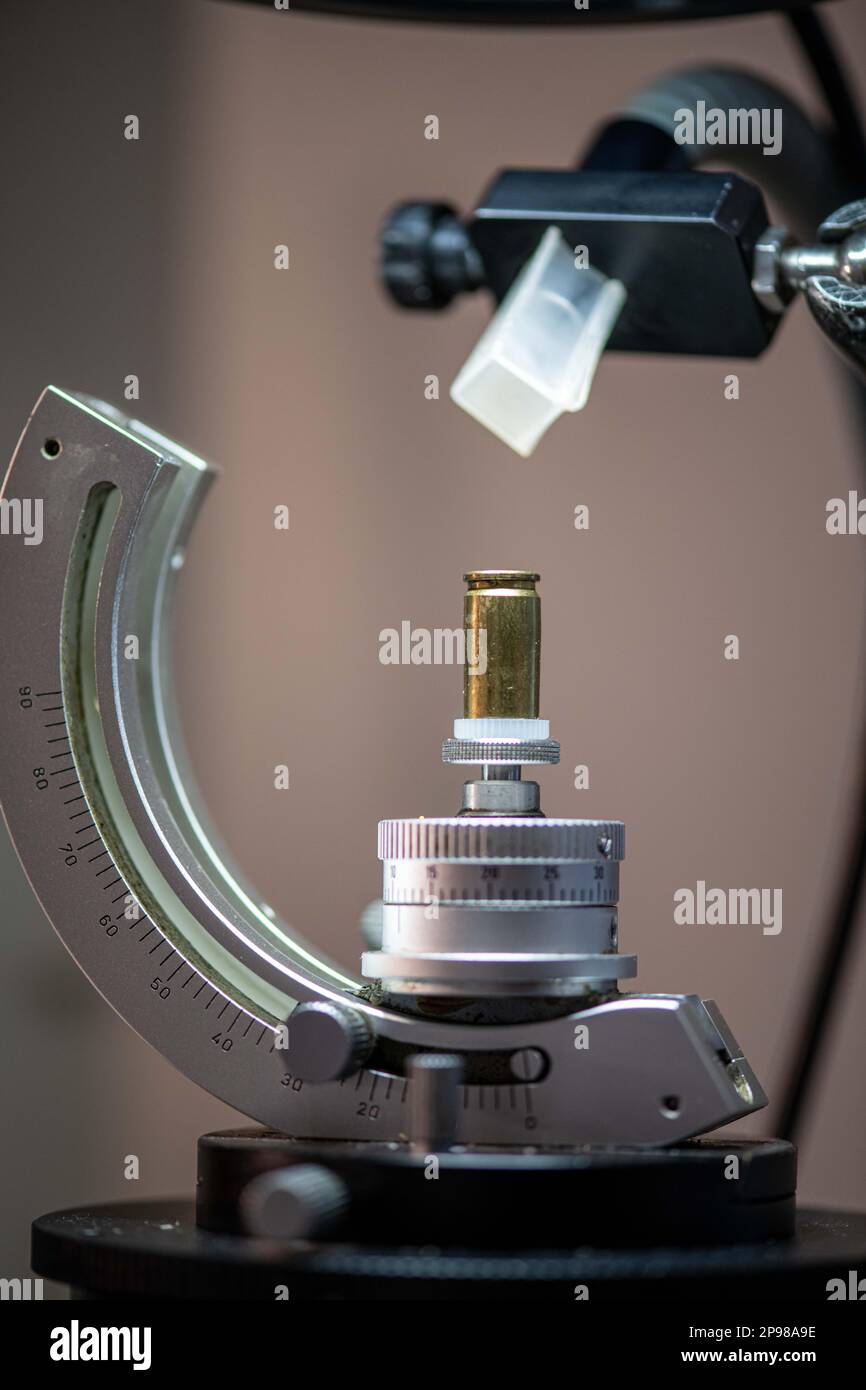 Illustration picture shows bullets being examined in a ballistics ...