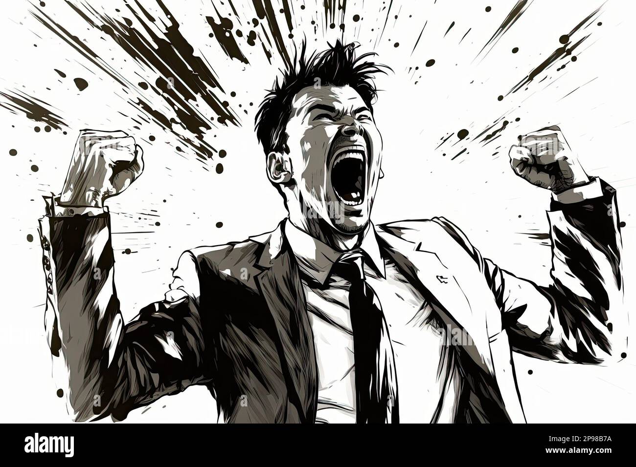 Screaming face illustration hi-res stock photography and images - Alamy