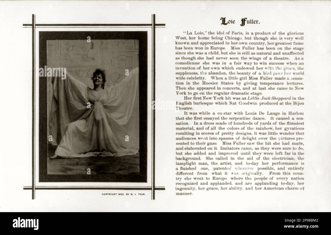 1901 , New York , USA : The celebrated american dancer of parisian ...