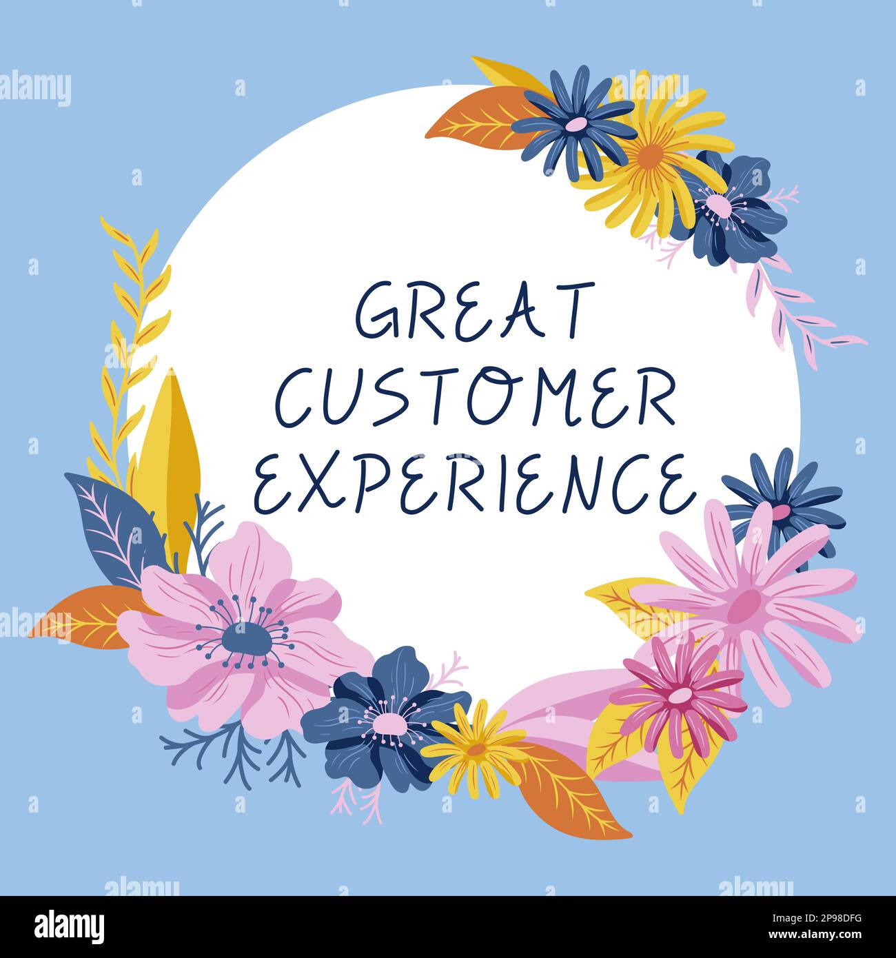 Text caption presenting Great Customer Experience. Business approach ...