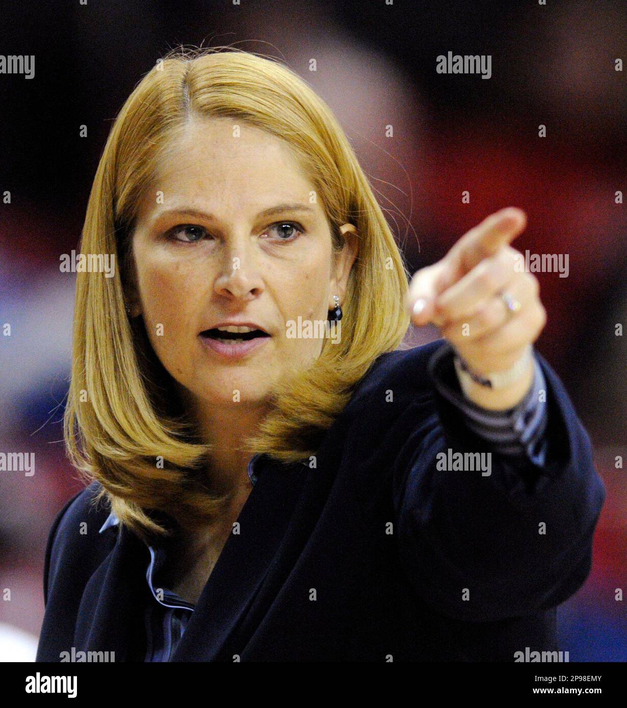 Maryland head coach Brenda Frese coaches from the sidelines during the ...